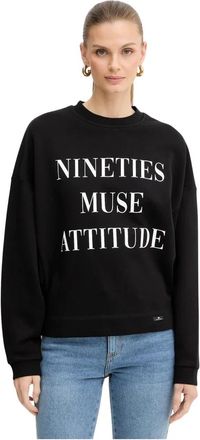 Elisabetta Franchi Damen, Sweatshirts & Hoodies, Schwarzk, MGr&ouml;&szlig;e