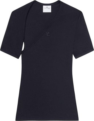 Courrèges Slash T-Shirt - Schwarz