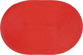 Stuco Tischset oval Polypro rot, 6 Stück. 2004-1