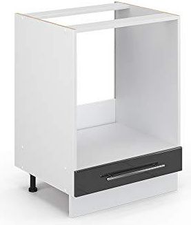 Vicco Meuble pour Four Fame-Line, Anthracite Haute Brillance/Blanc, 60 cm sans Plan de Travail