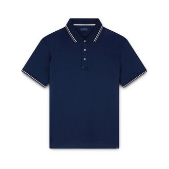 Paul & Shark Homme, Tops, Bleu, Taille: 3XL Polo en jersey de coton Perl&eacute; avec finitions ray&eacute;es