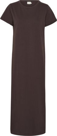Kaffe Kleid KAcelina Damen Kleid Rundhals Maxi Kurzarm Casual Basic Freizeitkleider S, Java