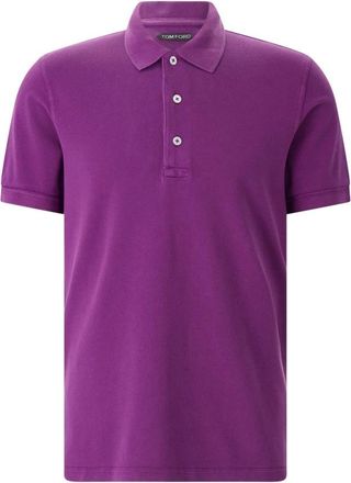 Tom Ford Homme, Tops, Violet, Taille: 2XL Polo en piqu&eacute;