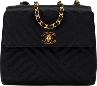 Chanel Sac bandouli&egrave;re Pre-owned &agrave; cha&icirc;ne - Femme - Pre-owned - Noir - Taille: ONE Size