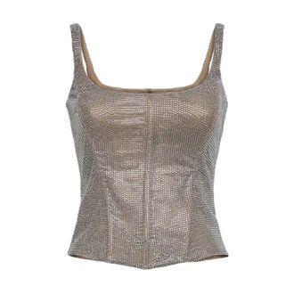 Giuseppe Di Morabito Kristallverziertes Top - - Tops - Damen - Beige - XS