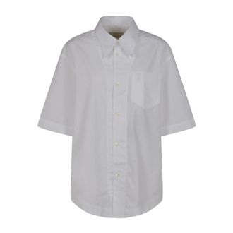 Ami Femme, Blouses et Chemises, Blanc, Taille: 40 FR Quota Short Sleeve Wide Shirt