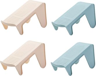 NUOBESTY 4 St&uuml;ck Schuhaufbewahrungsst&auml;nder aus PP Material rutschfest und Platzsparend Zweist&ouml;ckig f&uuml;r Zuhause und Hotel Schuhregal Zur Organisierten Schuhaufb