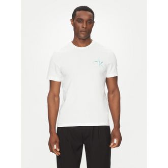 Calvin Klein T-Shirt Chest Logo K10K114146 Wei&szlig; Regular Fit
