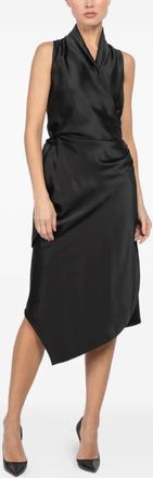 Peter Cohen tie-waist asymmetric dress - Schwarz