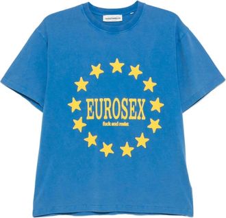 Carne Bollente Homme, Tops, Bleu, Taille: M T-shirt &agrave; Imprim&eacute; &Eacute;toiles