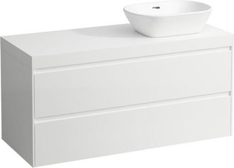 Laufen Lani Waschtischplatte wei&szlig; matt inkl. Unterschrank, 1 - Laufen