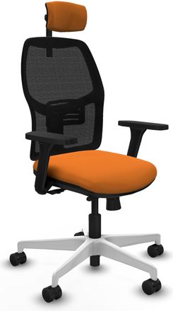 Piqueras y Crespo Alfera Stuhl mit 3D-Armlehnen, h&ouml;henverstellbarer Lendenwirbelst&uuml;tze und h&ouml;henverstellbarem Kopfteil und Neigungsverstellung, ausgestattet mit Syncro/