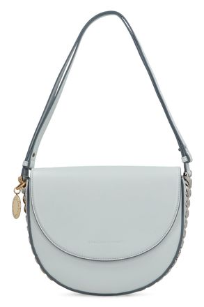 Stella McCartney Womens Shoulder Bag With Flap Light Blue Polyester