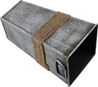 Angoily Eisener Blumeneimer Retro Pflanzk&uuml;bel aus Eisen mit Rostschutz Quadratischer Deko Eimer f&uuml;r Blumenarrangements und Aufbewahrung Garten und Wohnraumdek