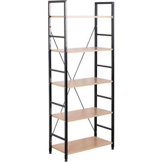 Woltu Woltu - Standregal Metallregal B&uuml;cherregal Lagerregal Leiterregal Badregal K&uuml;chenregal Eckregal Treppenregal Stufenregal Hochregal 5 Ablage
