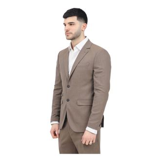 Selected Homme, Costumes, Brun, Taille: XL Veste marron &agrave; un bouton style classique