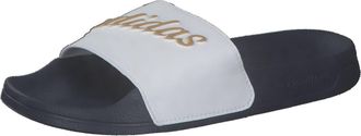 adidas Damen ADILETTE SHOWER, Cloud White / Gold Metallic / Navy, 37 EU