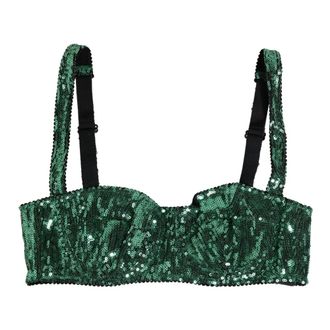 Dolce & Gabbana Femme, Sous-v&ecirc;tements, Vert, Taille: 38 FR Nyon Balconnet Bra
