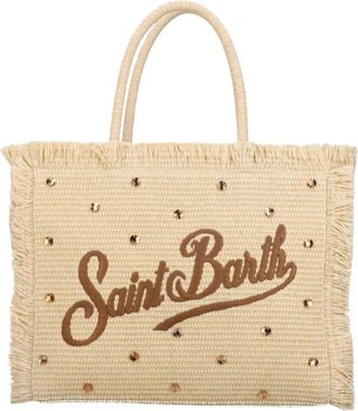 MC2 Saint Barth Femme, Sacs, Beige, Taille: ONE Size Vanity Sac de plage en paille