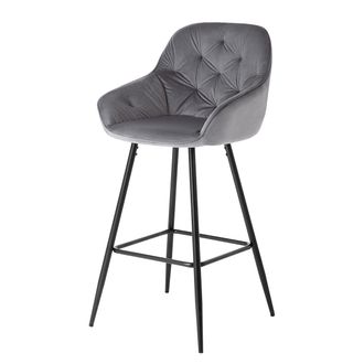 Jack & Alice home24 Barstuhl Tilden 52 x 107 x 55cm Grau
