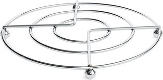 ECO TOPFUNTERSETZER Chrom &Oslash;17cm rund Metall Topfgitter Topf Untersetzer Unterlage 99