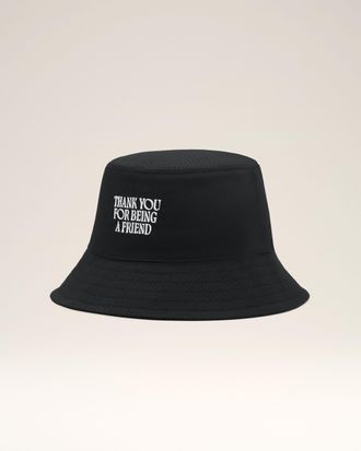 Ami Bob Noir Broderie Thank You For Being A Friend en Coton Noir - 56 - Unisex