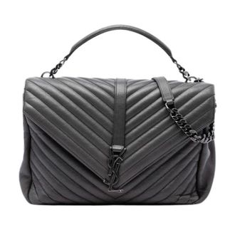 Saint Laurent Pre-owned College Satchel - Femme - Pre-owned - Gris - Taille: ONE Size