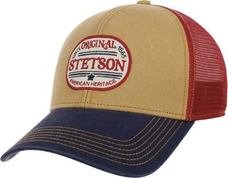 Stetson Trucker Cap Snapback Herren Sommer Winter blau-rot One Size