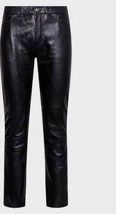 Serge Pariente Lederhose Sexy Man Schwarz Regular Fit