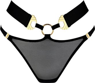 Bordelle R&uuml;ckenfreier Melusina Slip - Schwarz
