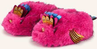 Kurt Geiger Hausschuhe Aus Kunstfell Mit Schmucksteinen pink