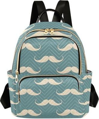 Mnsruu Mini sac à dos pour femme moustache drôle rétro petit sac à dos décontracté sac à dos sac à dos sac à dos, Multi326, S