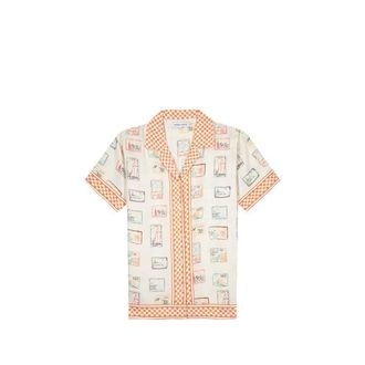 Maison Labiche Chemise imprim&eacute; Money Postcard &agrave; col &agrave; revers
