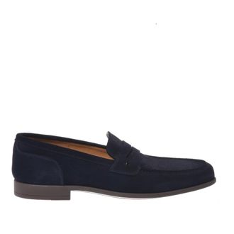 Baldinini Homme, Chaussures, Bleu, Taille: 45 EU Printed Suede Loafer