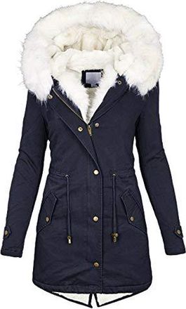 Onsoyours Manteau dhiver pour femme en fausse fourrure polaire chaude doublée Avec capuche, 48