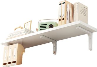 Generic Schwimmende Regale für Wand, Regale für Zimmerdekor, Wandstrainerregal für Badezimmer, Schlafzimmer, Wohnzimmer, Küche Ivory 30 * 110cm