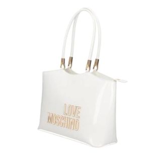 Love Moschino Femme, Sacs, Blanc, Taille: ONE Size Logo-detail Tote Bag