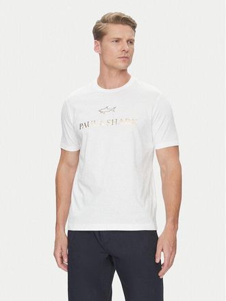 Paul & Shark T-Shirt C0P1239 Wei&szlig; Regular Fit