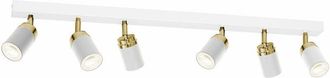 Licht-Erlebnisse Spot Blanc Or 90 cm 6 flammes GU10 m&eacute;tal