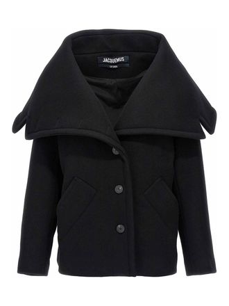 Jacquemus Manteau Court - Noir