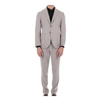 Eleventy Weicher Einreiher-Anzug - - Suits - Herren - Beige - L