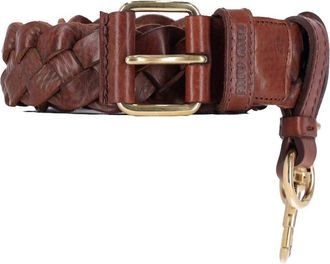 Miu Miu Woven Leather Belt