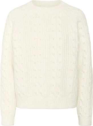 Saint Tropez Femme, Pulls, Blanc, Taille: 40 FR Tricot &agrave; col rond