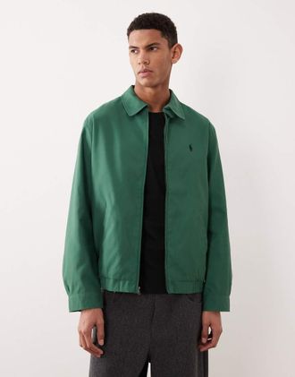 Polo Ralph Lauren Windjacke in Gr&uuml;n mit Markenlogo und Bewegungsfalten im R&uuml;cken