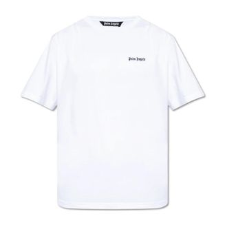 Palm Angels T-Shirt mit Logo - - Tops - Herren - Wei&szlig; - XL