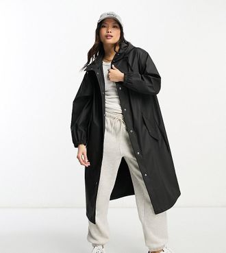 Asos Petite ASOS DESIGN Petite - Parka imperméable caoutchoutée - Noir