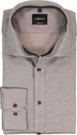 Venti Herren Hemd braun meliert