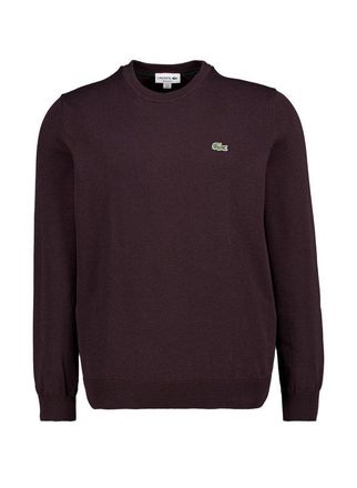 Lacoste Herren Pullover braun Baumwolle unifarben