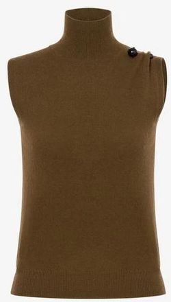 Alberta Ferretti Femme, Pulls, Brun, Taille: 40 FR Sleeveless Cashmere Top