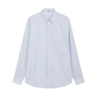 Auralee Chemise Washed Finx Twill Big Shirt - Homme - Chemises - Bleu - Taille: XL